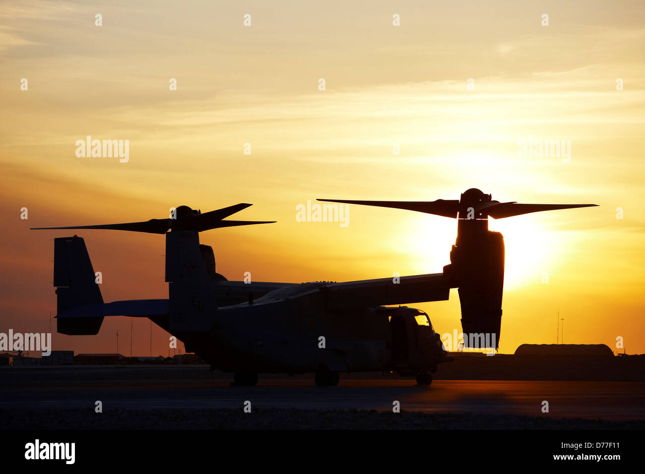 Silhouette United States Marine Corps MV-22 Osprey Camp Bastion Helmand ...