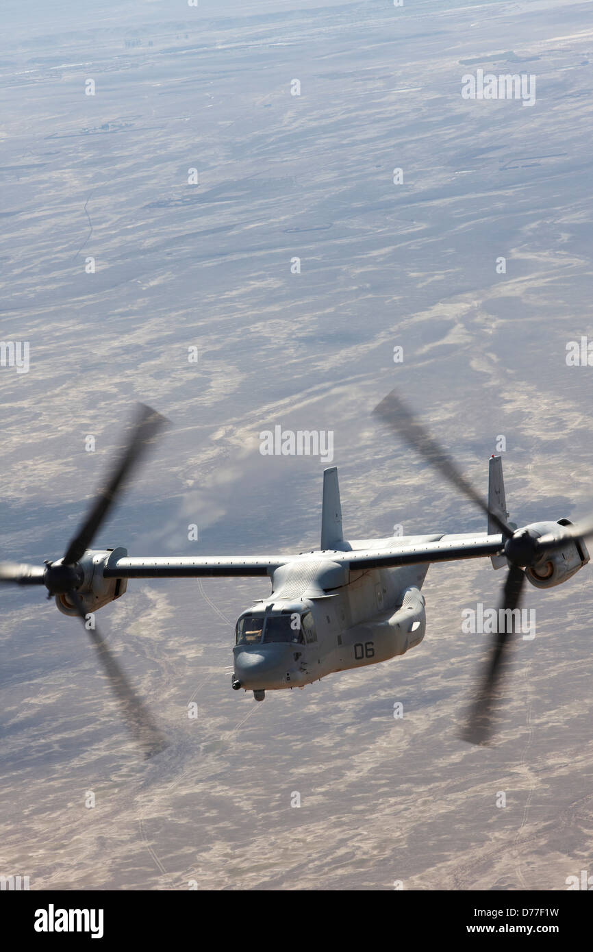 Air to air in flight view United States Marine Corps MV-22 Osprey ...