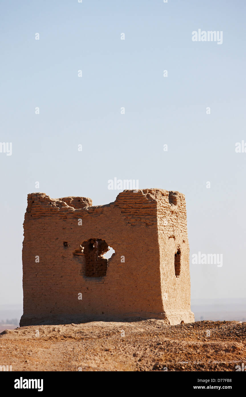 Abandoned earthen building in desert Helmand Province Afghanistan Stock ...
