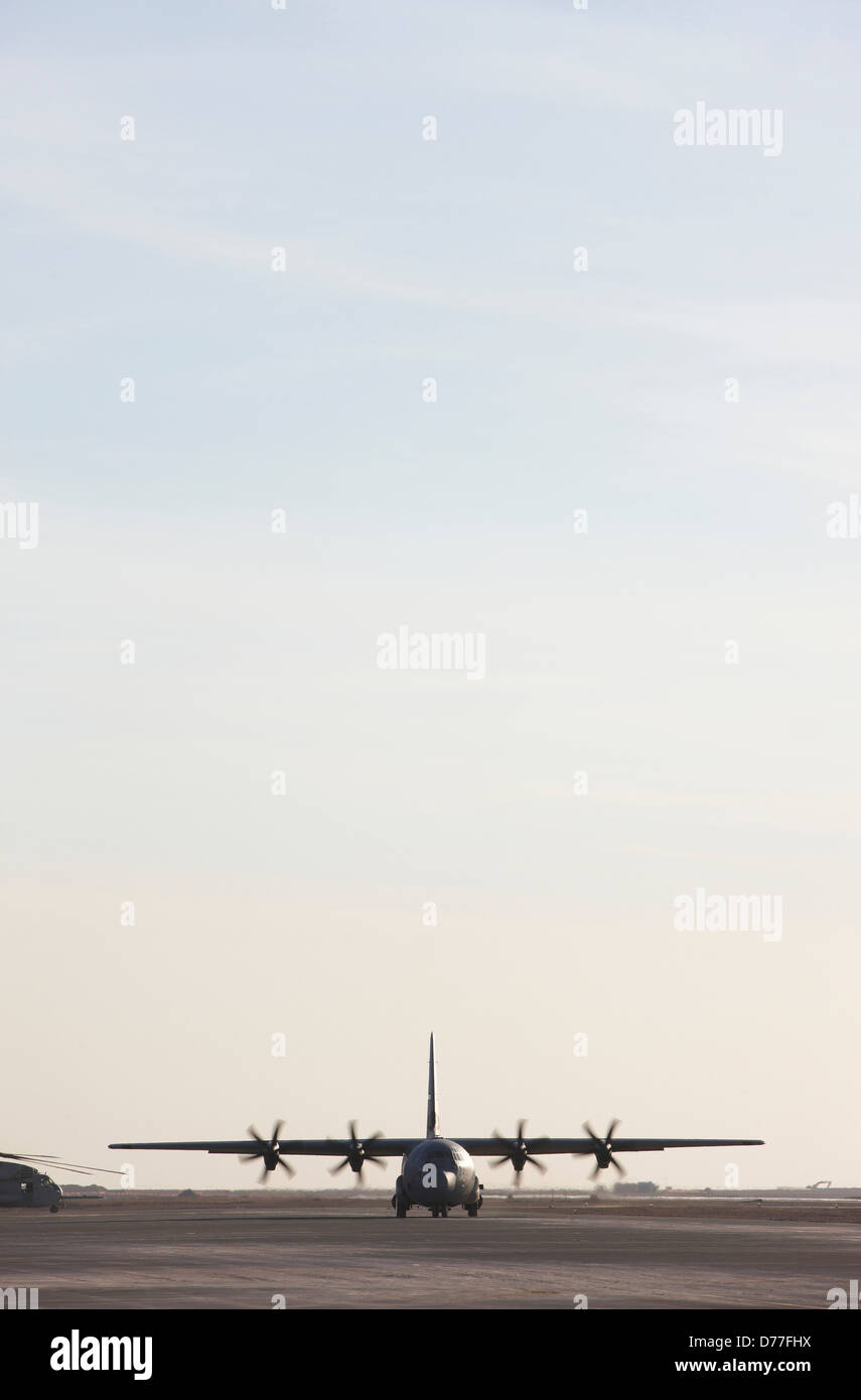 United States Marine Corps KC-130J Super Hercules prepares to launch ...