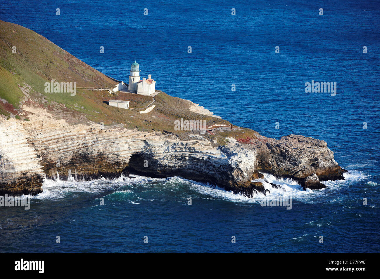 USA California Santa Barbara County Aerial view Point Conception ...