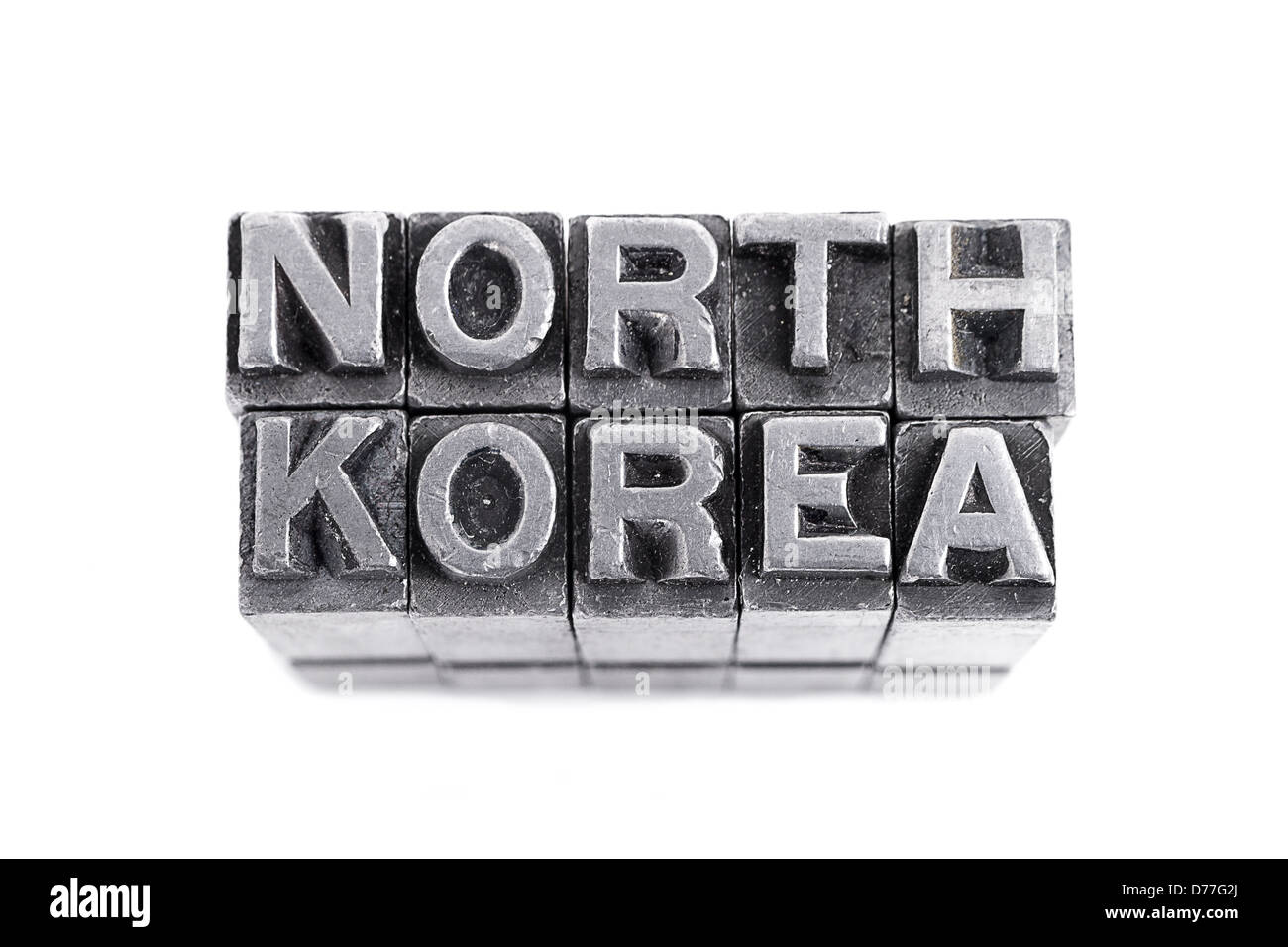 WAR sign, antique metal letter type Stock Photo - Alamy