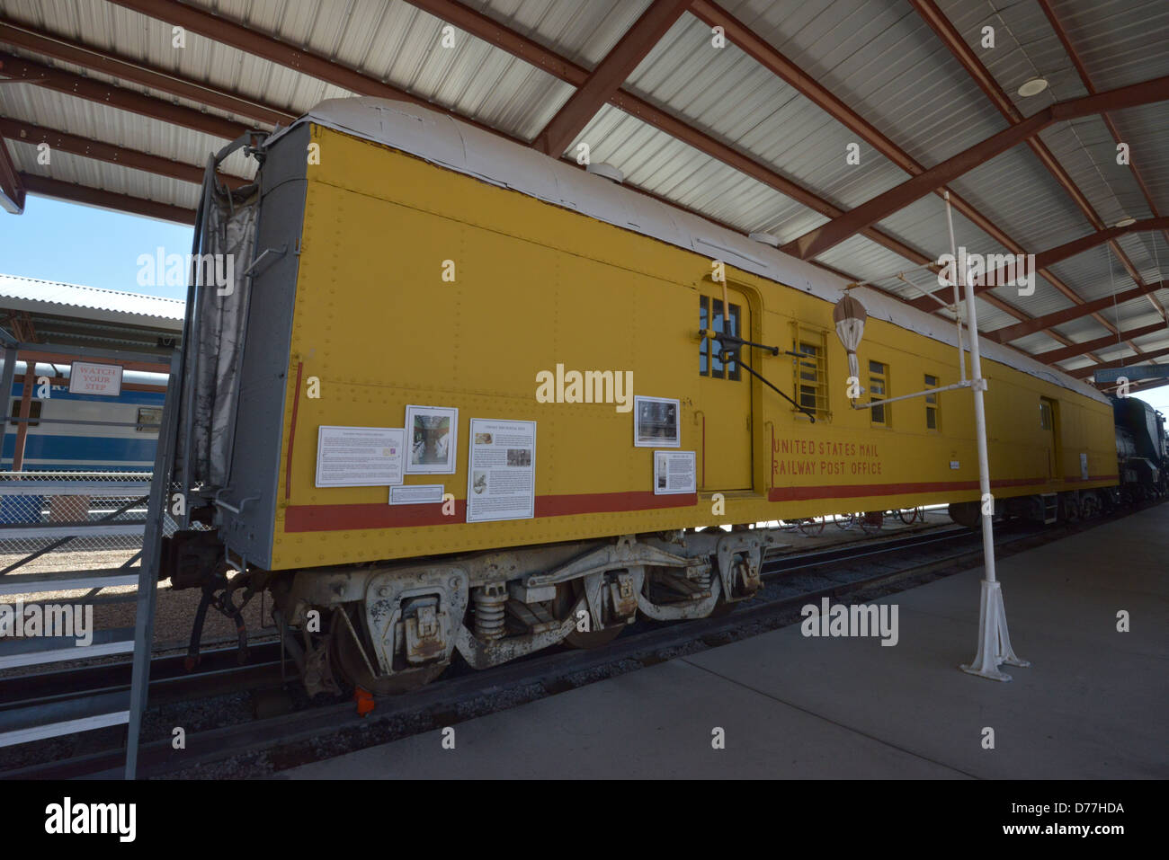 United States Railroad Mail car Stock Photo - Alamy