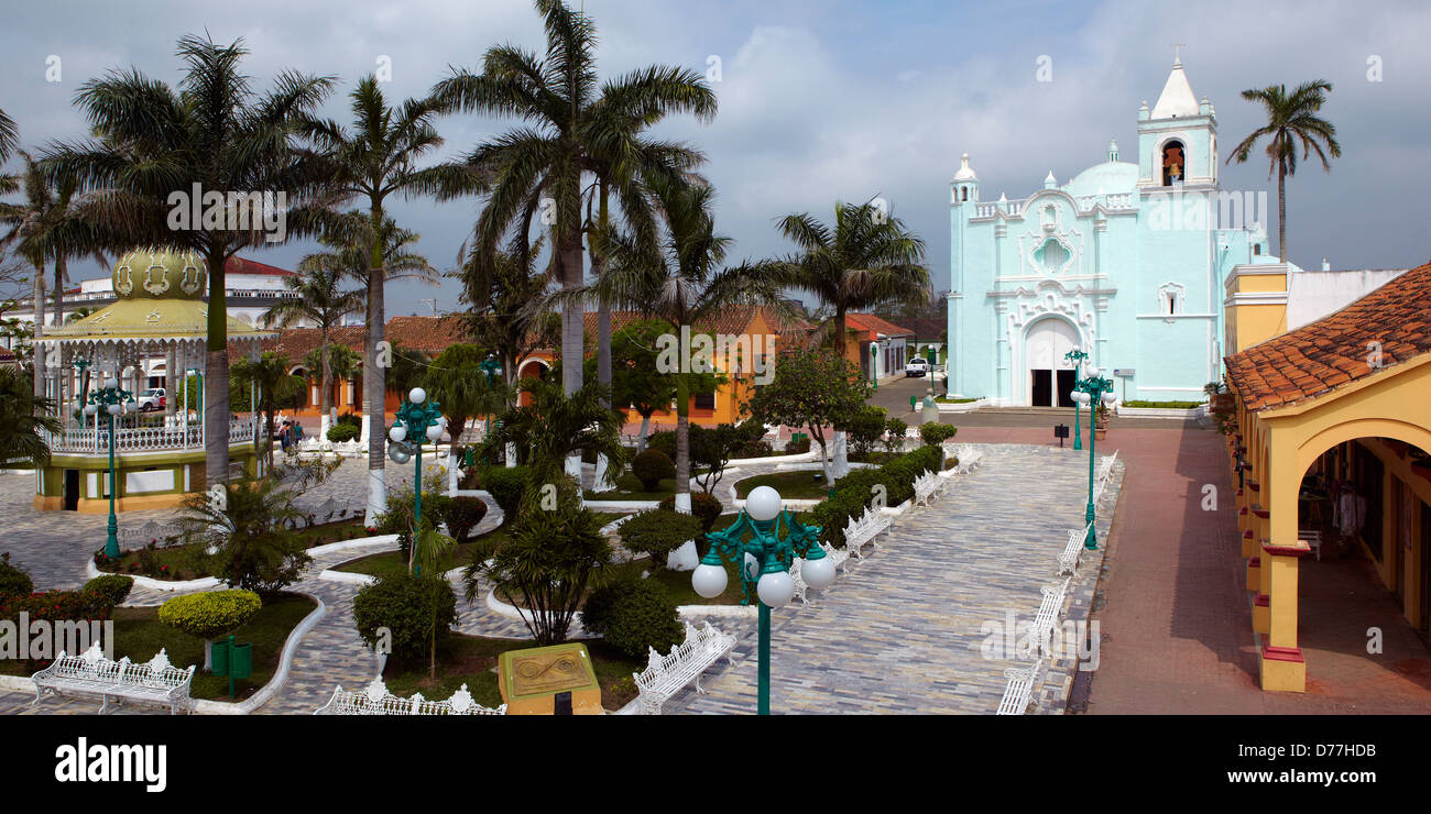 Mexico Veracruz state Tlacotalpan city protected by Unesco main square ...