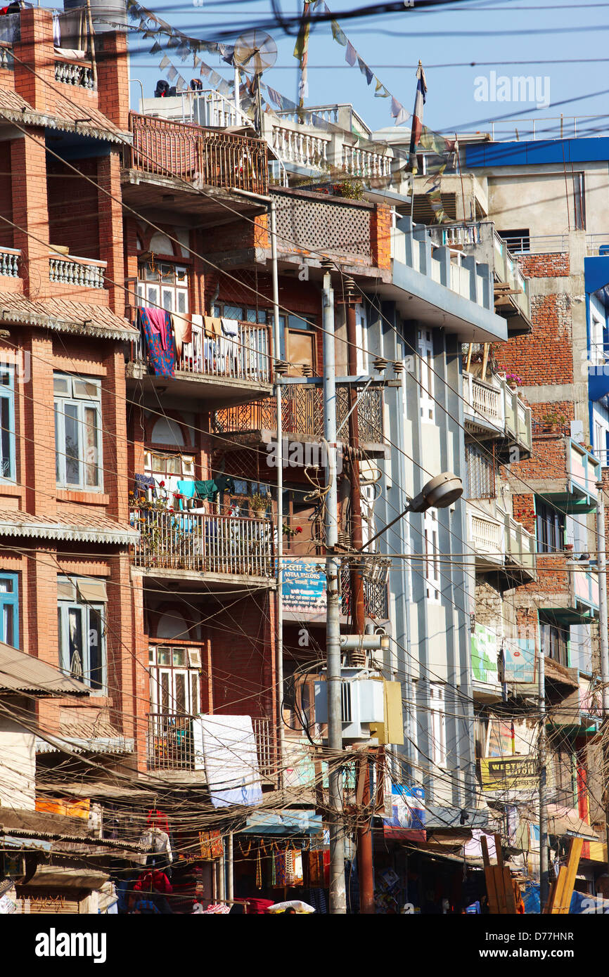 Nepal Himalaya Kathmandu apartment buildings Stock Photo - Alamy