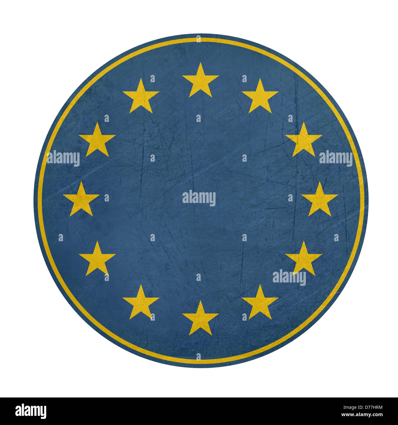 European Union button isolated on white background Stock Photo - Alamy