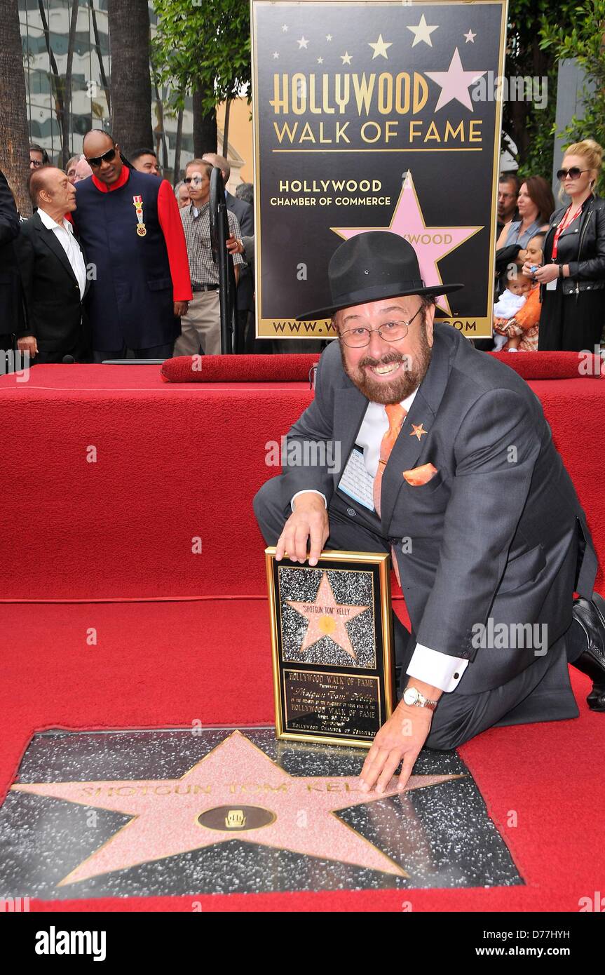 Shotgun Tom Kelly at the induction ceremony for Star on the Hollywood ...