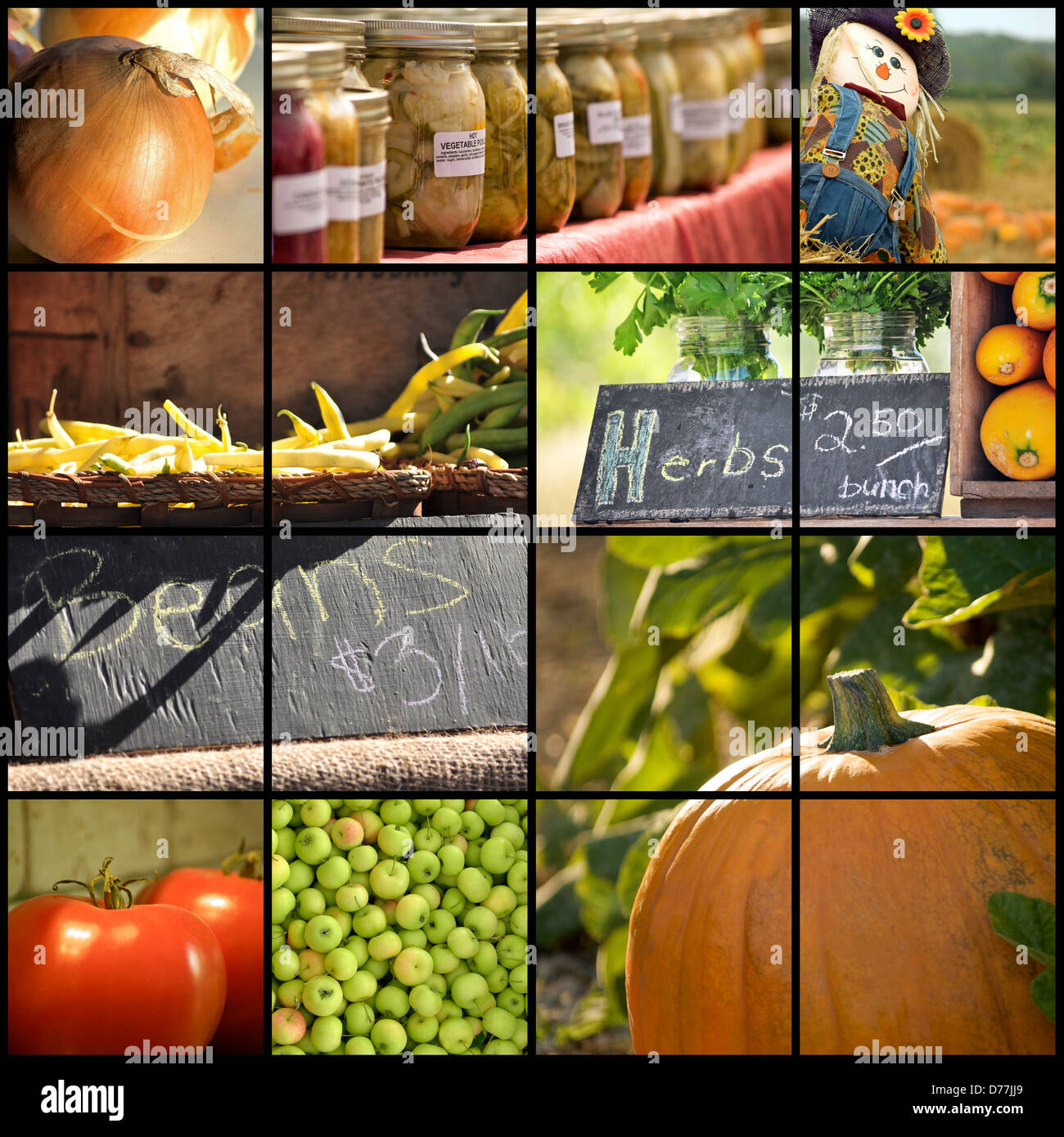 Collage of various farmer's market and harvest images Stock Photo - Alamy