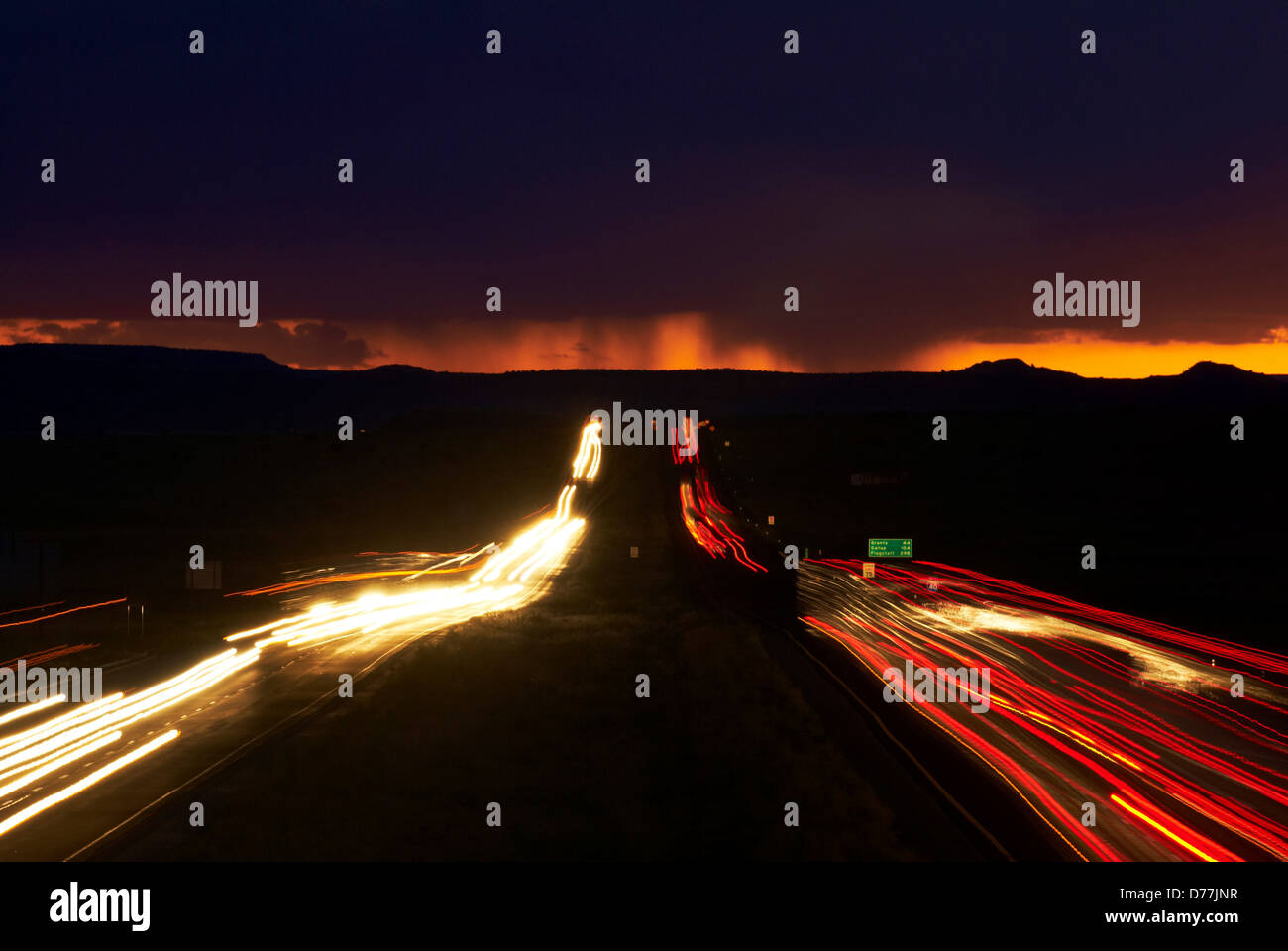 Night view Interstate 40 west Albuquerque New Mexico USA Stock Photo ...