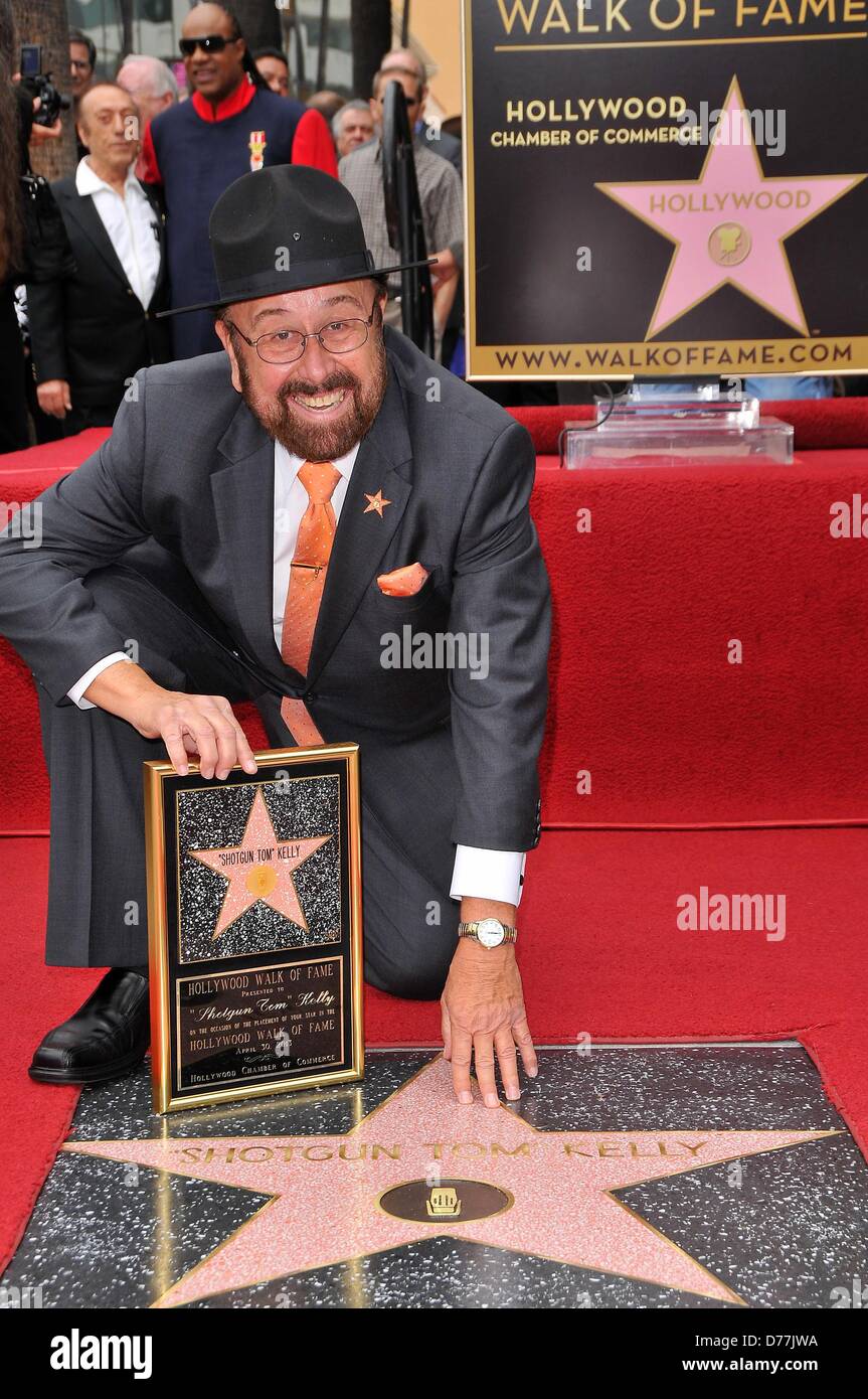 Shotgun Tom Kelly at the induction ceremony for Star on the Hollywood ...