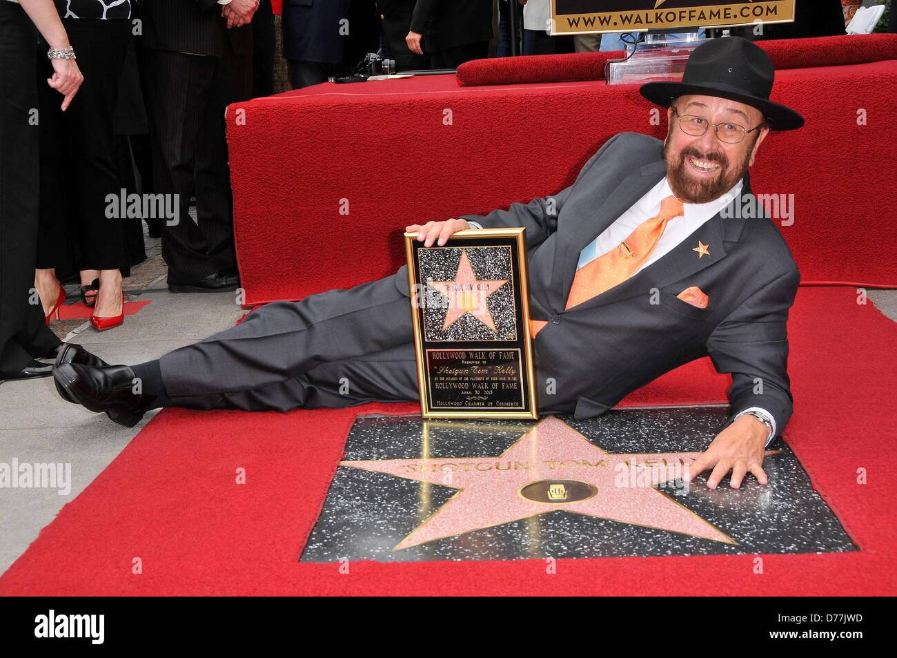 Shotgun Tom Kelly at the induction ceremony for Star on the Hollywood ...