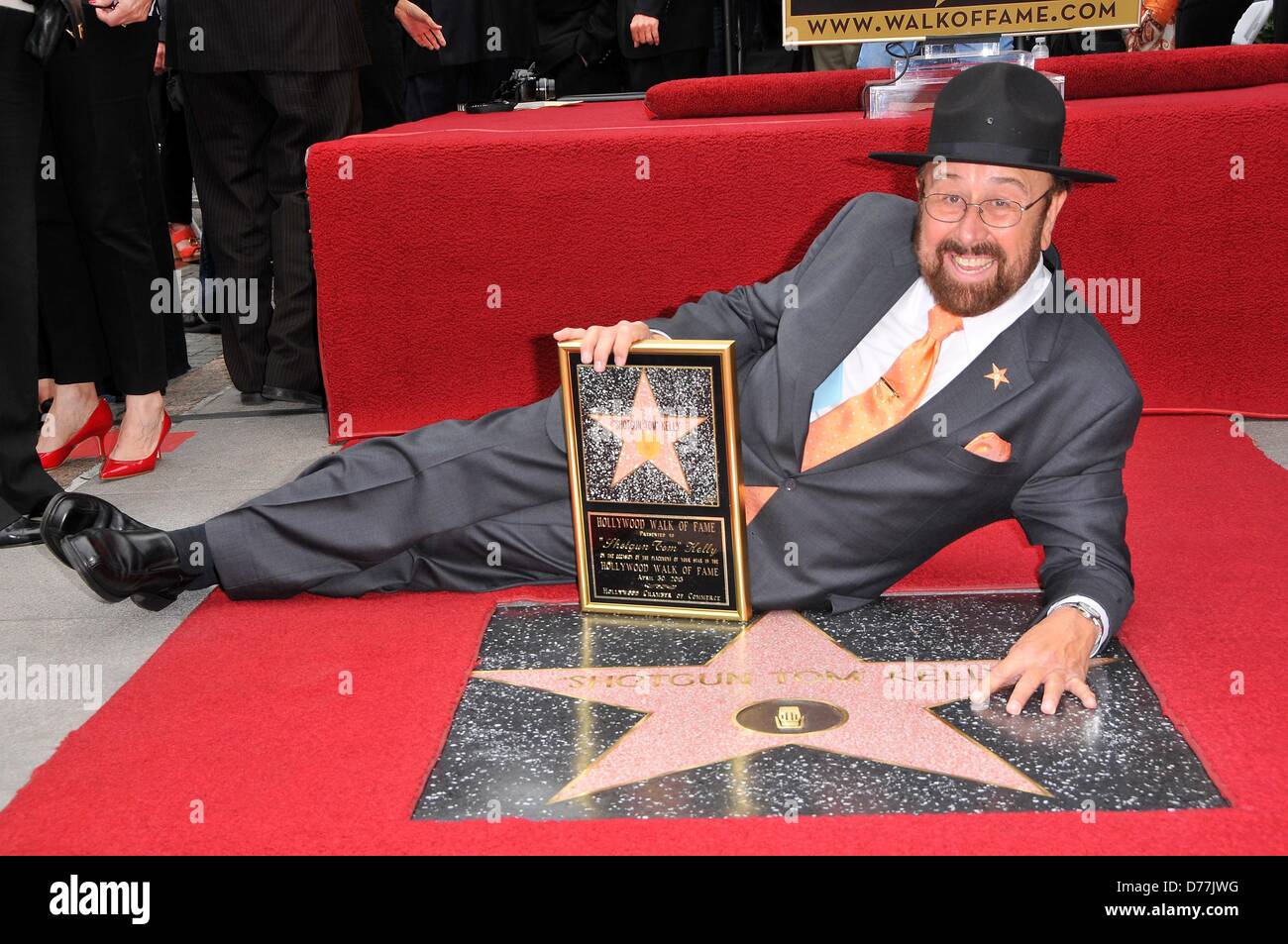 Shotgun Tom Kelly at the induction ceremony for Star on the Hollywood ...