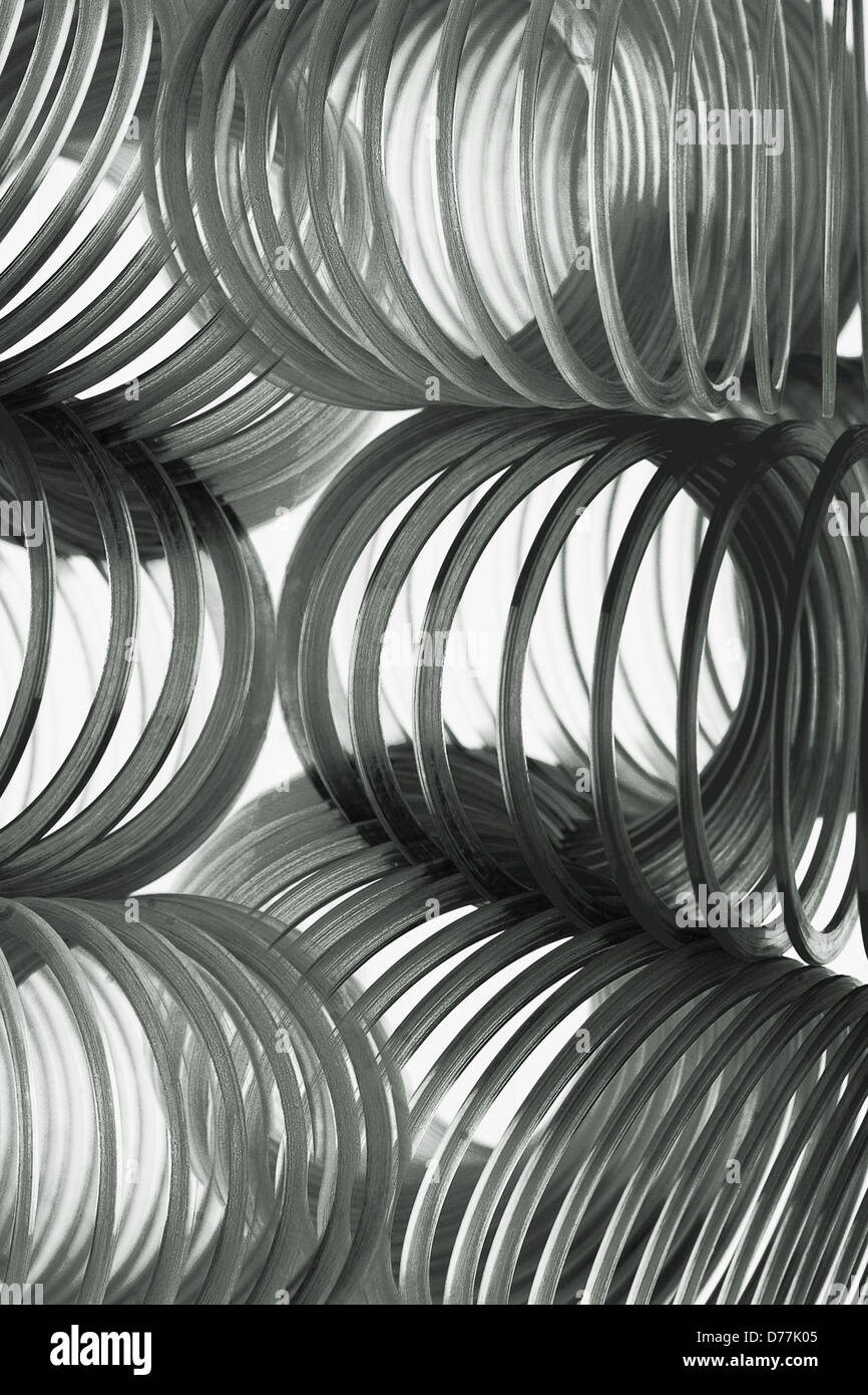 Black Plastic Springs on White Background Stock Photo - Alamy