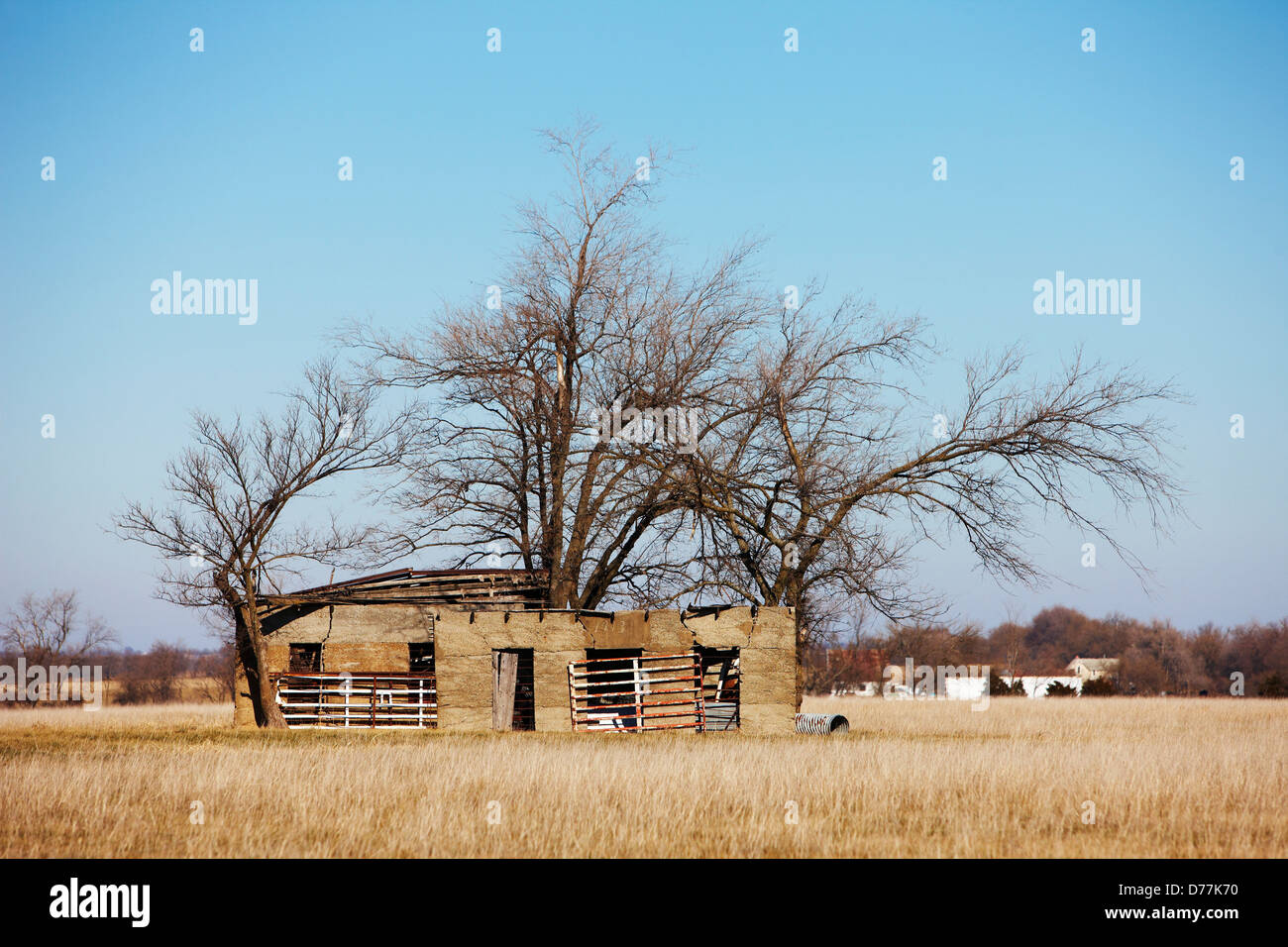 USA Kansas Old ranch house Stock Photo - Alamy