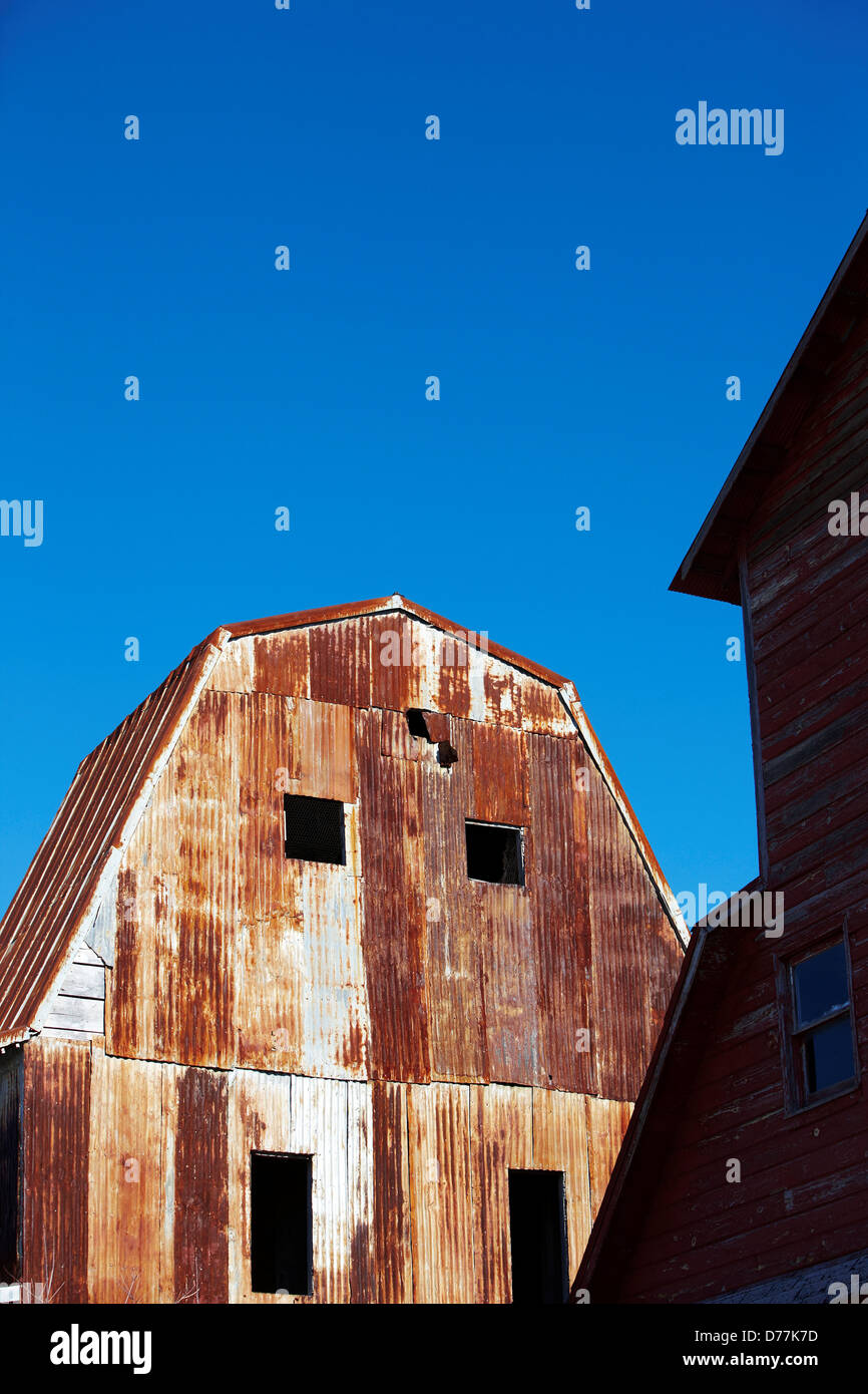 USA Kansas Abandoned grain mill Stock Photo - Alamy