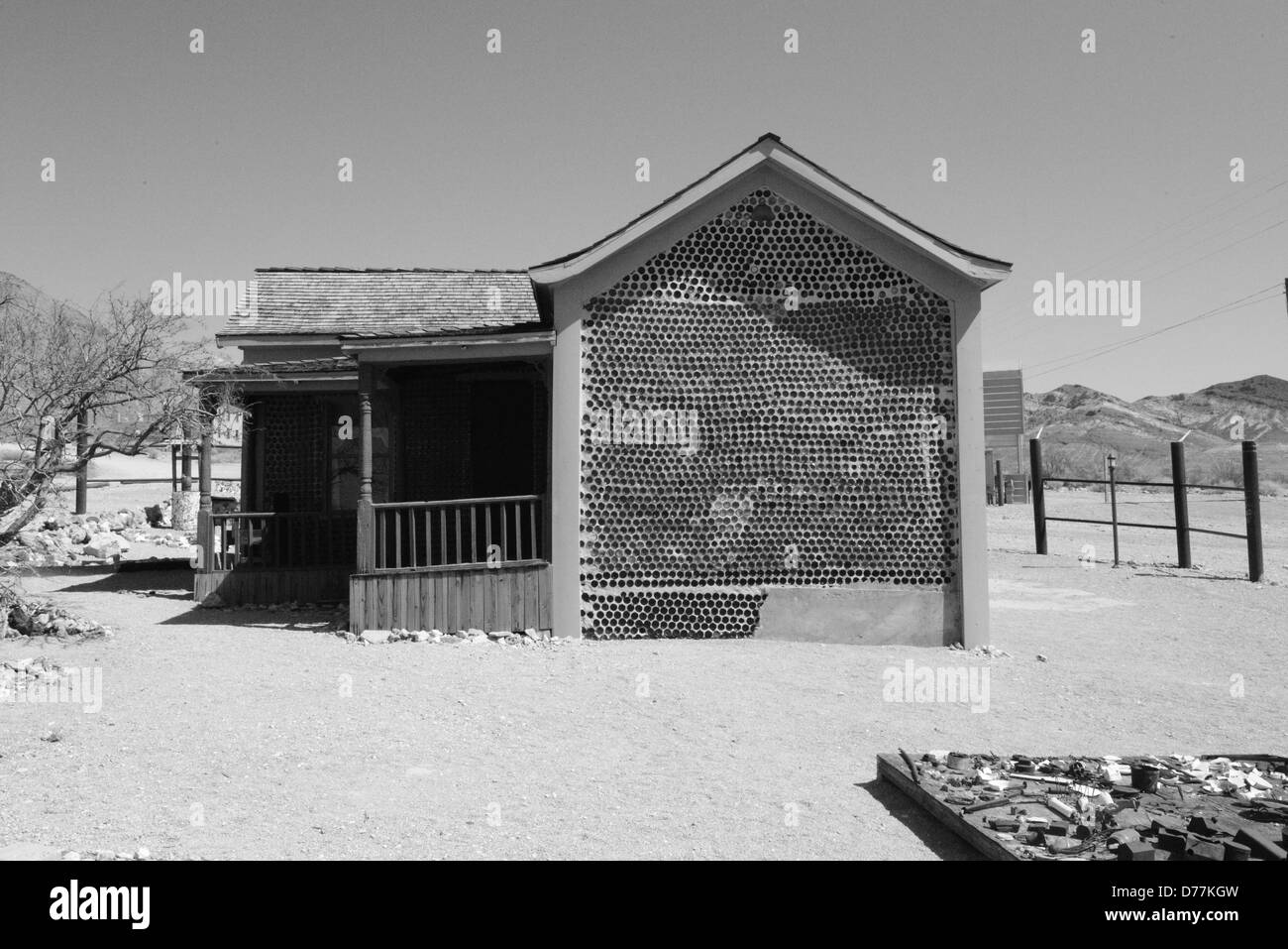 Rhyolite ghost town building Stock Photo - Alamy