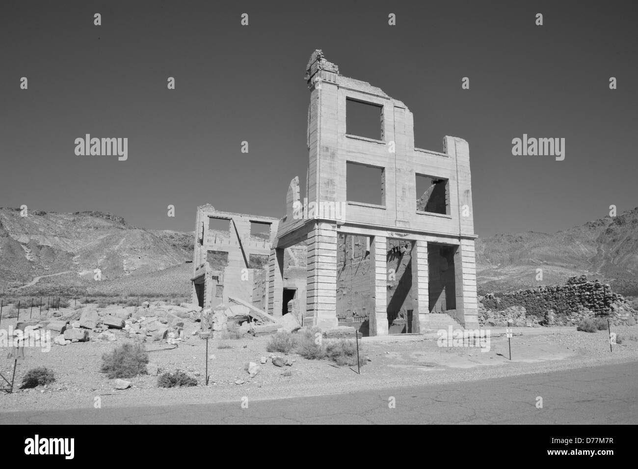 Rhyolite ghost town building Stock Photo - Alamy