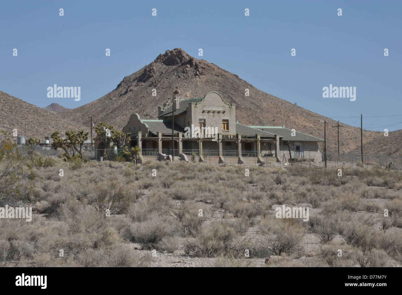 Building at Rhyolite ghost town in Nevada Stock Photo - Alamy