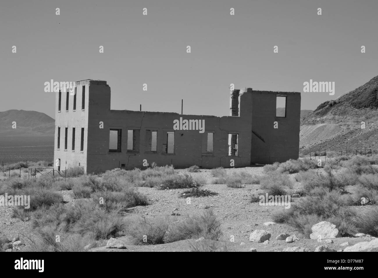 Rhyolite ghost town building Stock Photo - Alamy