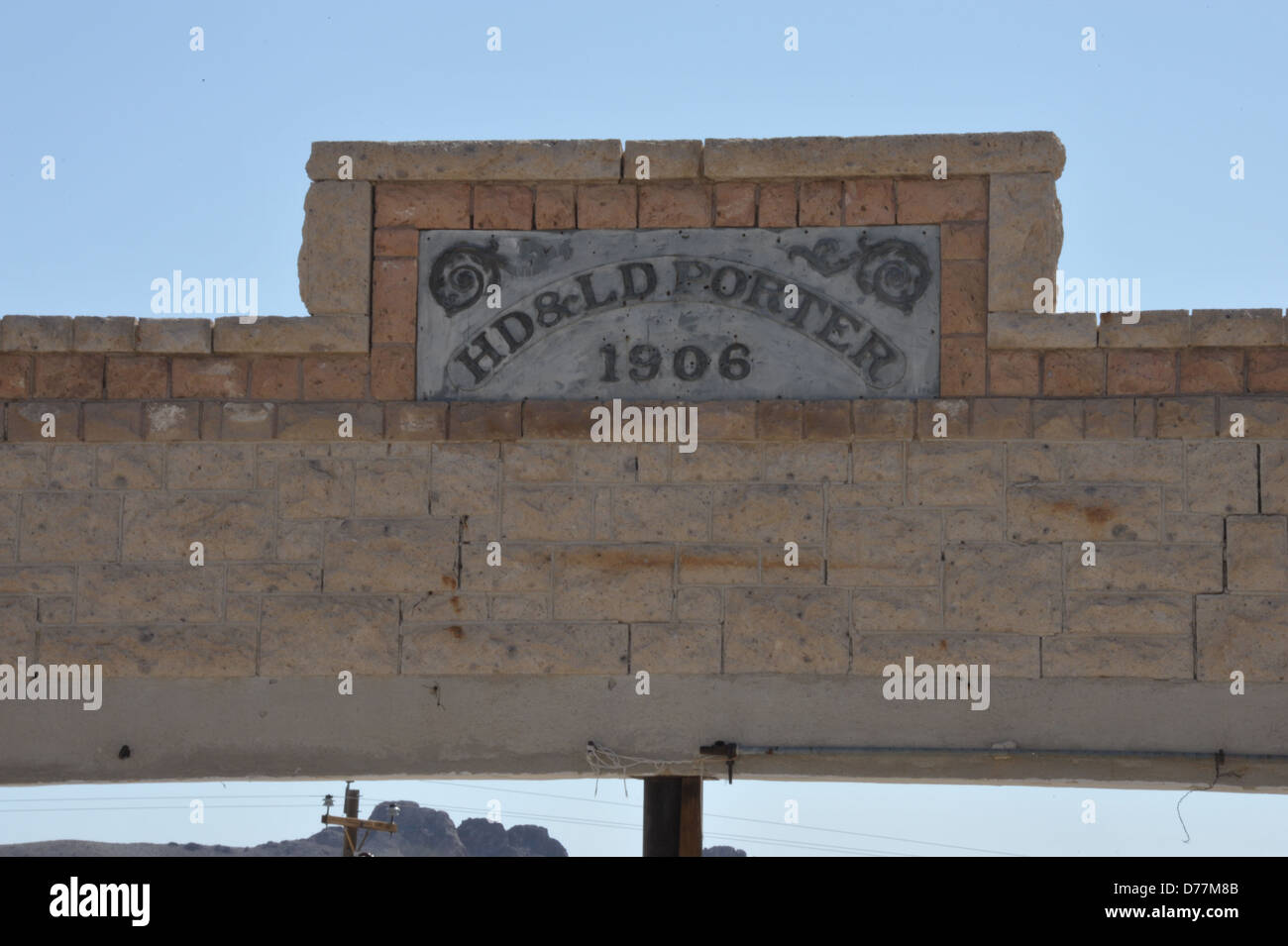 Building at Rhyolite ghost town in Nevada Stock Photo - Alamy