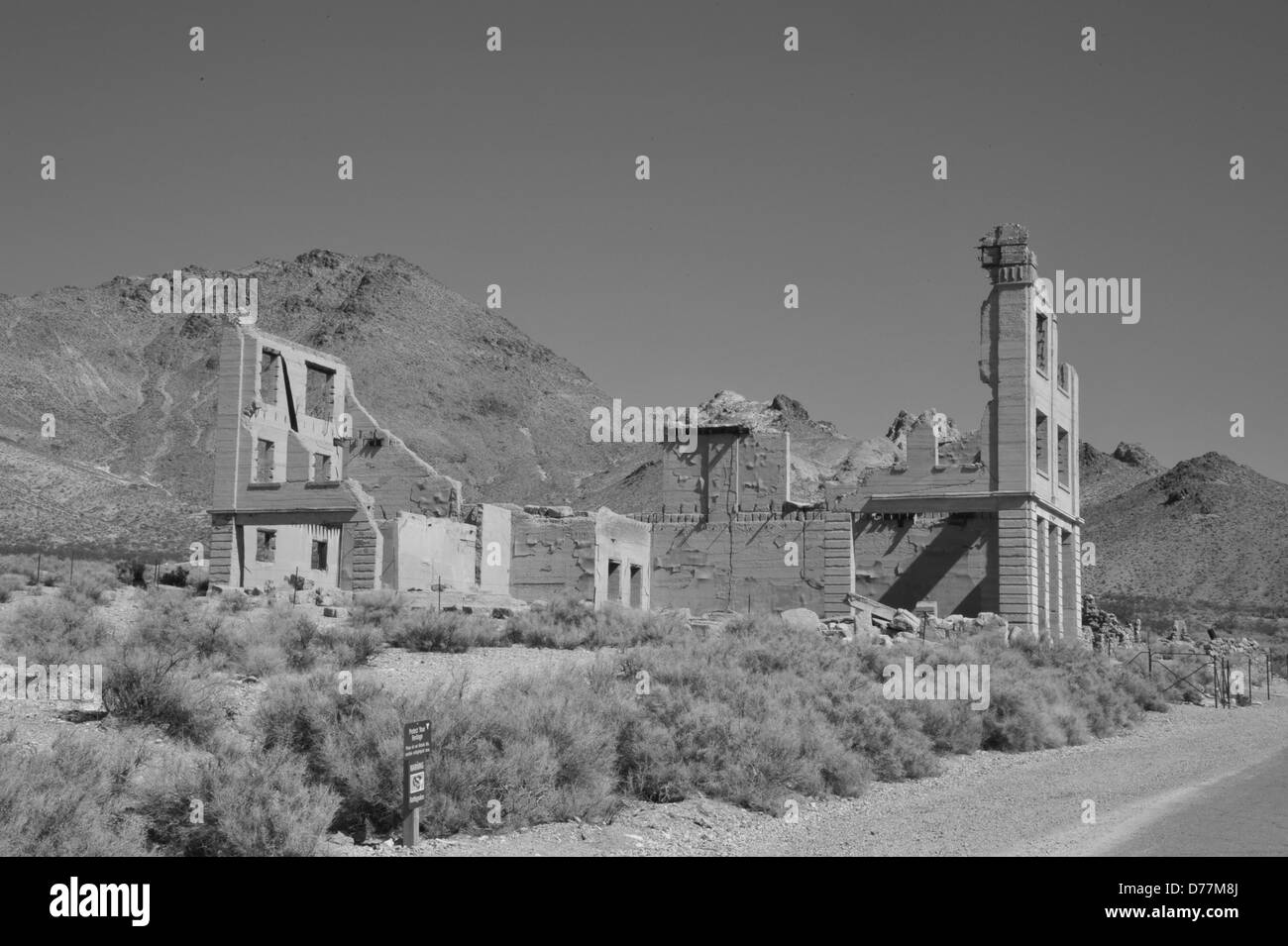 Rhyolite ghost town building Stock Photo - Alamy