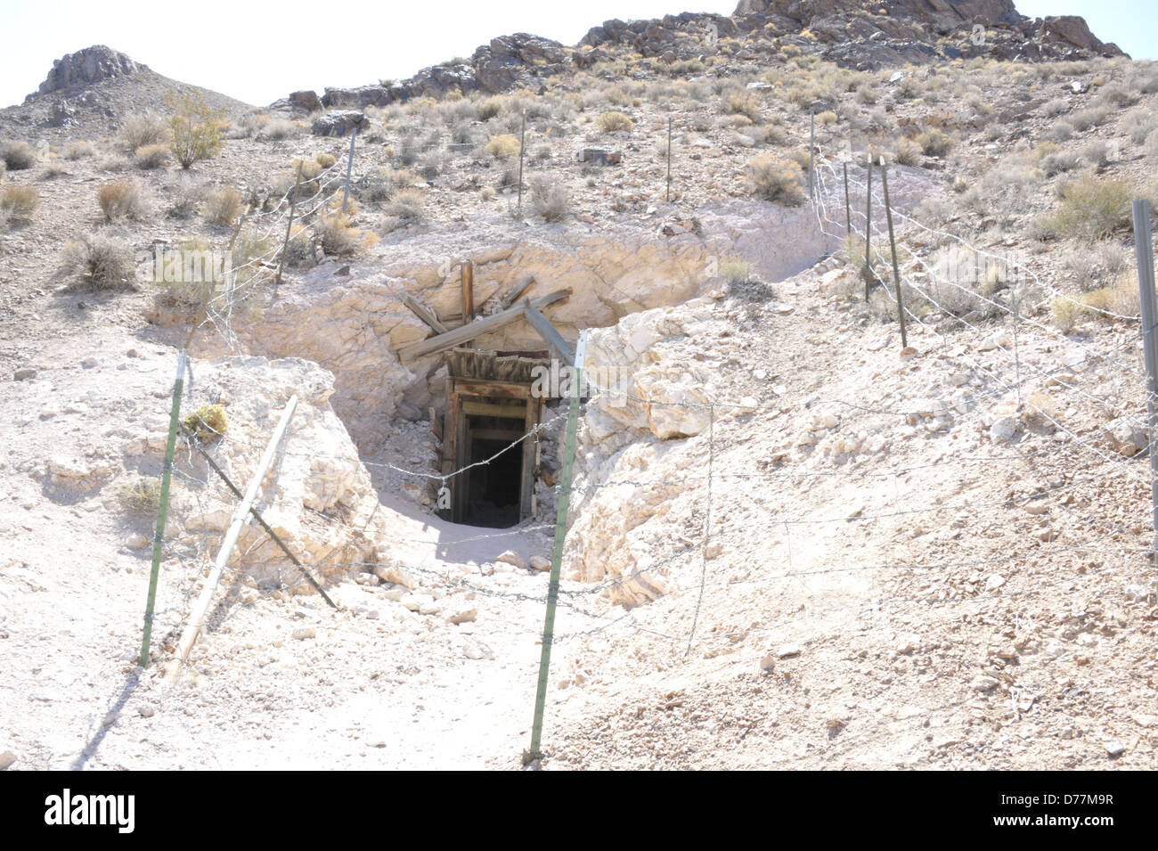 Rhyolite gold mine entrance Stock Photo - Alamy
