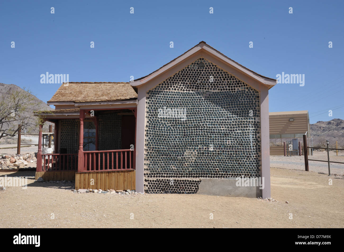 Building at Rhyolite ghost town in Nevada Stock Photo - Alamy