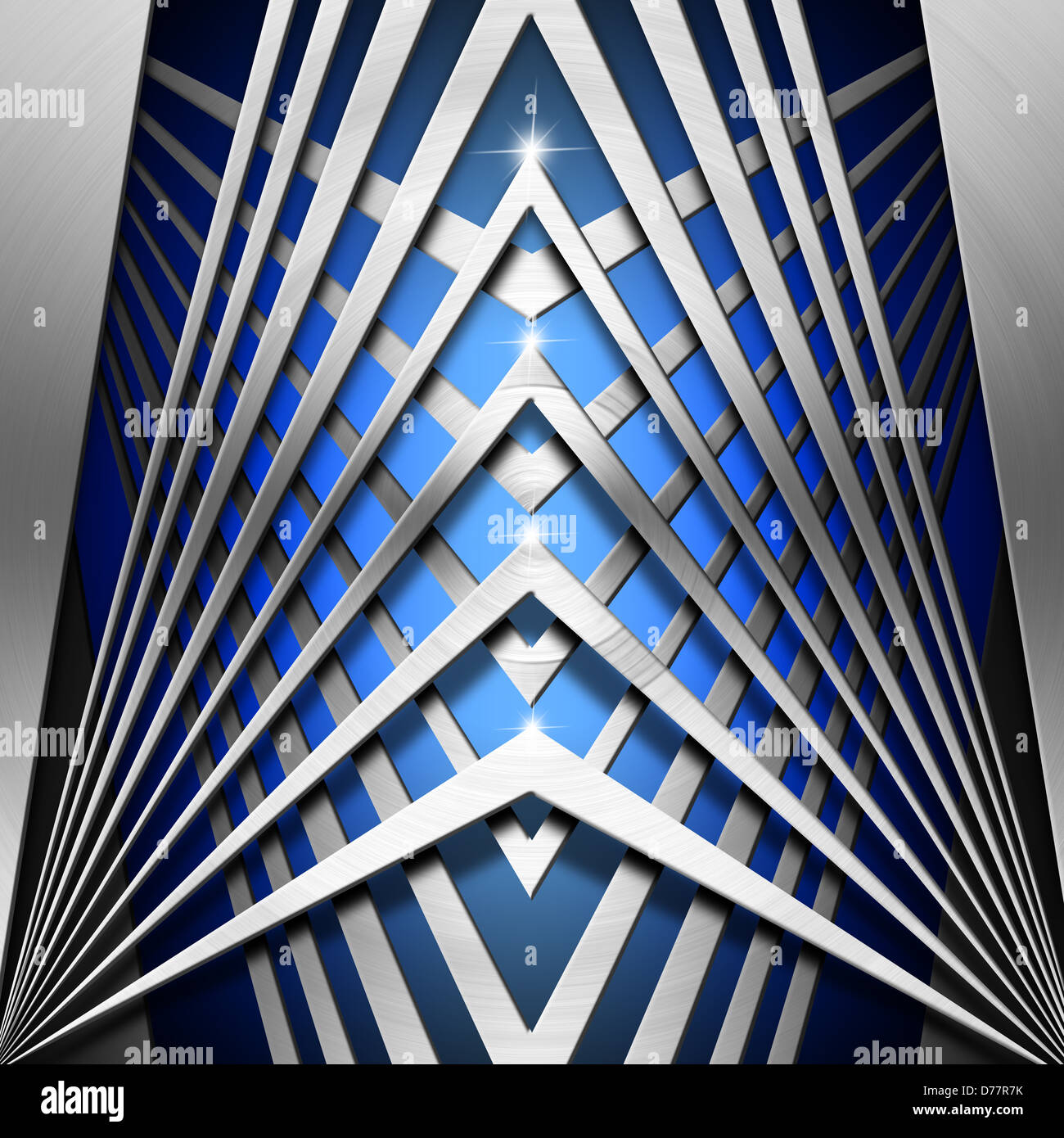 Blue and Metal Geometric Background Stock Photo - Alamy