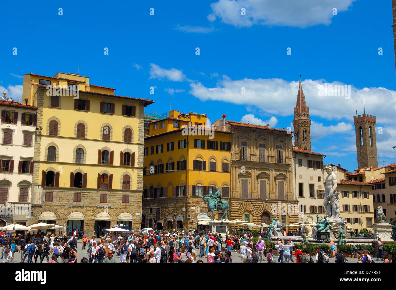 Florence, La Signoria square, Piazza della Signoria, Tuscany. Italy ...