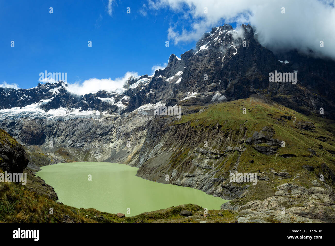 El Altar Volcano In Sangay National Park Ecuador Composite Images Stock ...