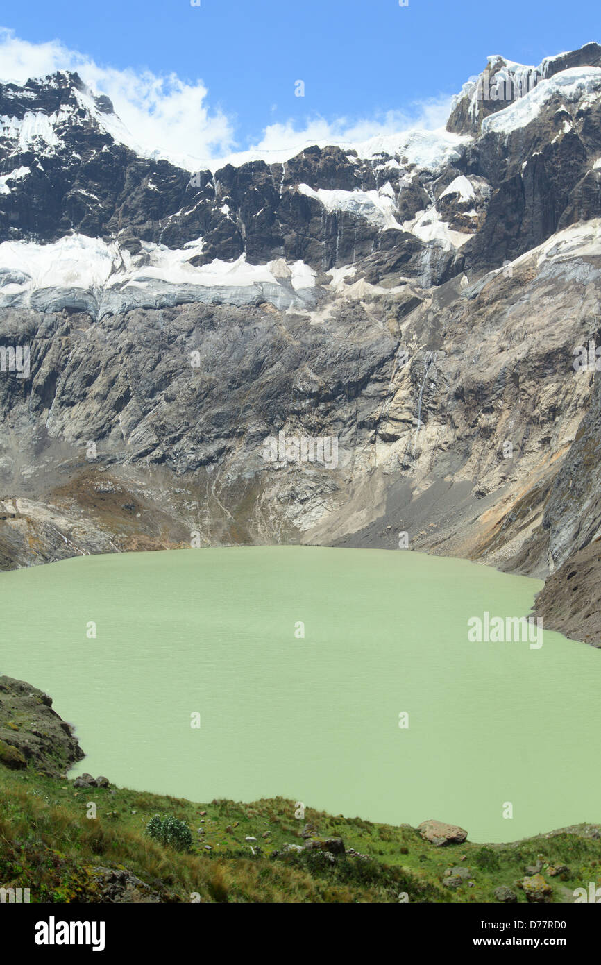 El Altar Volcano In Sangay National Park Ecuador The Green Crater Lake ...