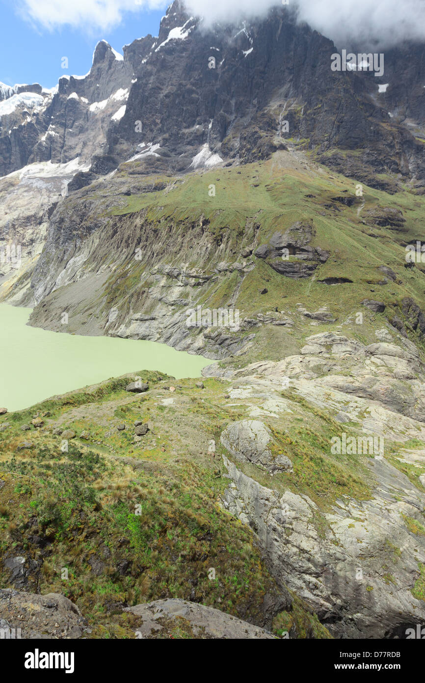 El Altar Volcano In Sangay National Park Ecuador The Green Crater Lake ...