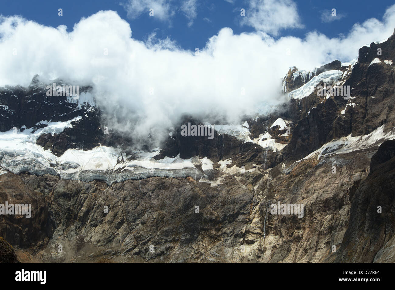El Altar Volcano Sangay National Park Peaks Covered By Glacier At About ...