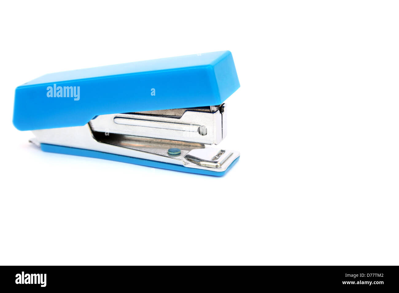 Blue stapler isolated on white background Stock Photo - Alamy