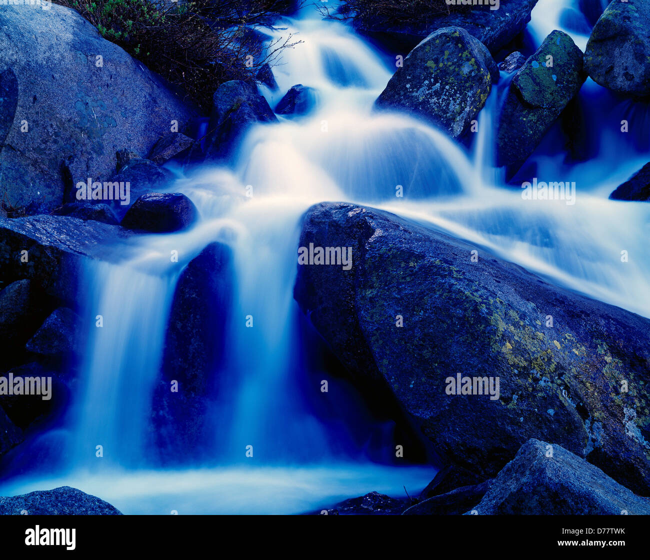 Waterfall on Mosquito Creek Sequoia National Park California Stock ...