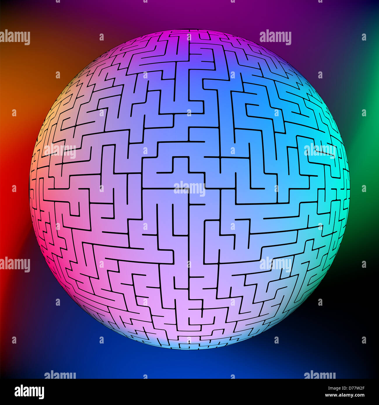 illustration of perfect maze Stock Photo - Alamy