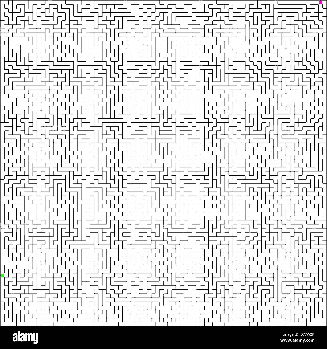 illustration of perfect maze Stock Photo - Alamy