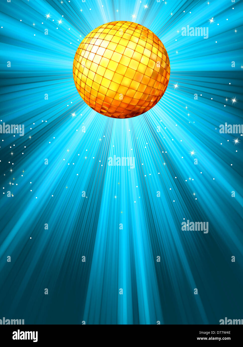 Sparkling blue disco ball Stock Photo - Alamy