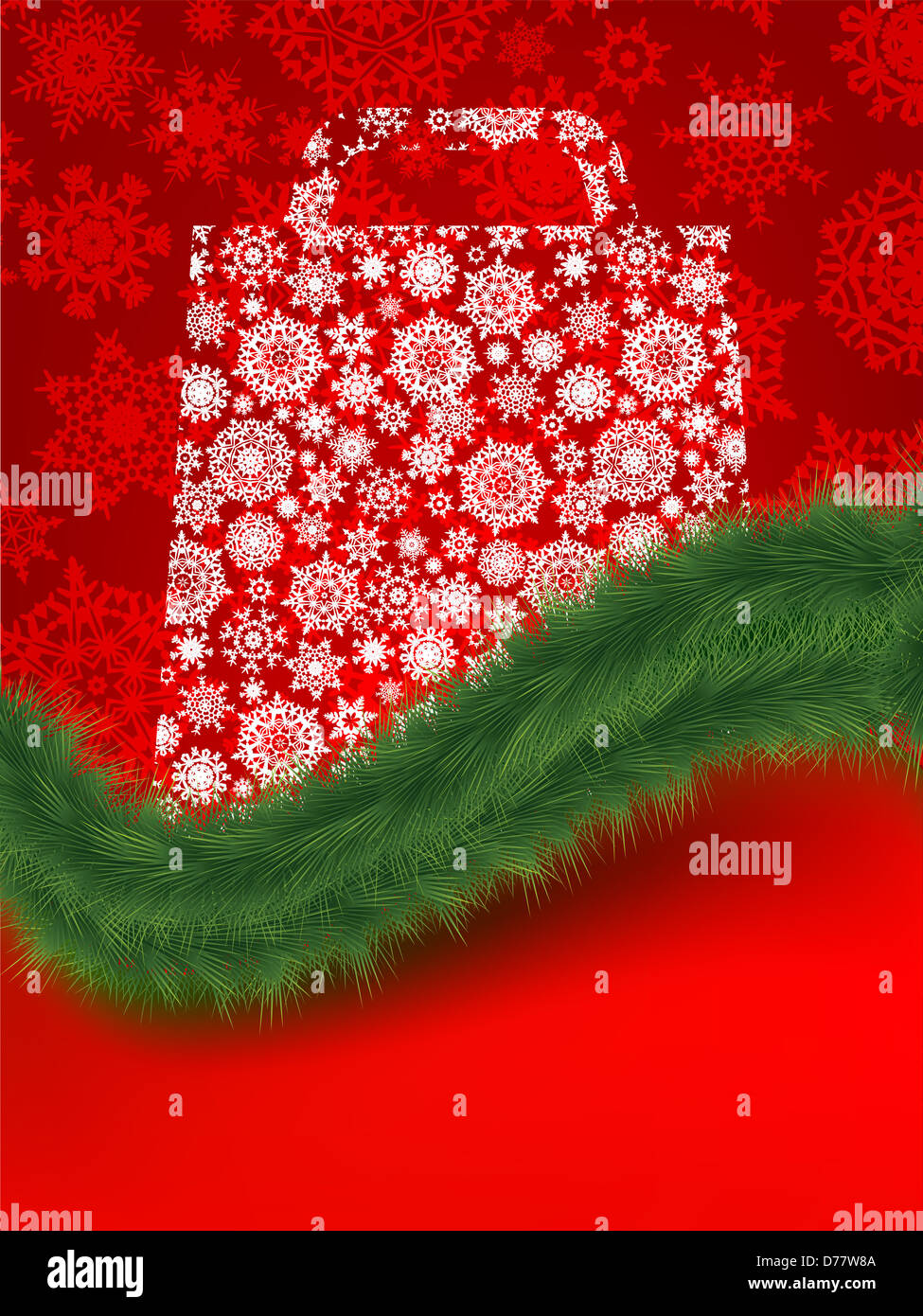 Shopping bag on winter background Stock Photo - Alamy