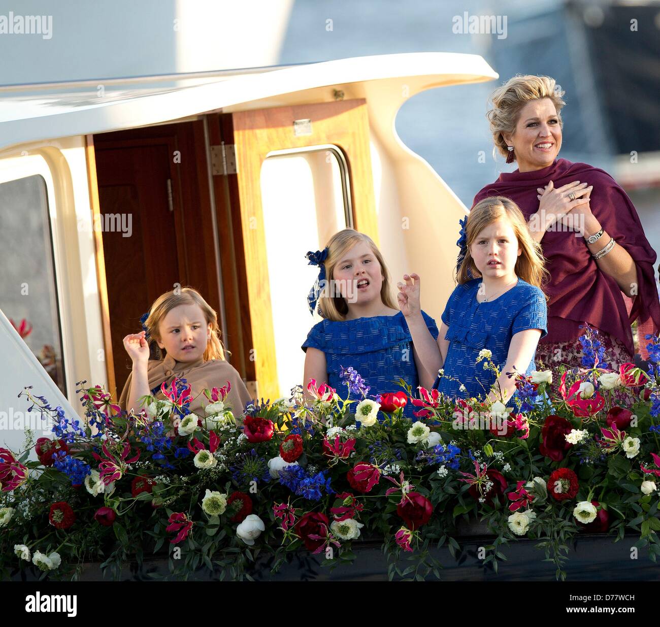 King Willem-Alexander, Queen Maxima, Princess Amalia, Princess Alexia ...