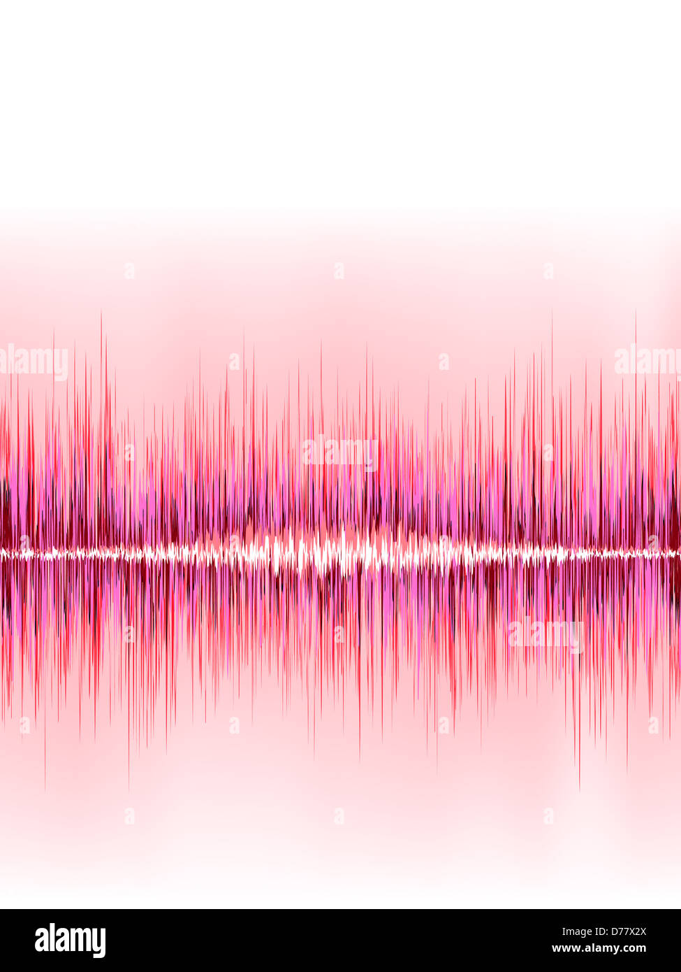 Pink sound wave on white background file Stock Photo - Alamy