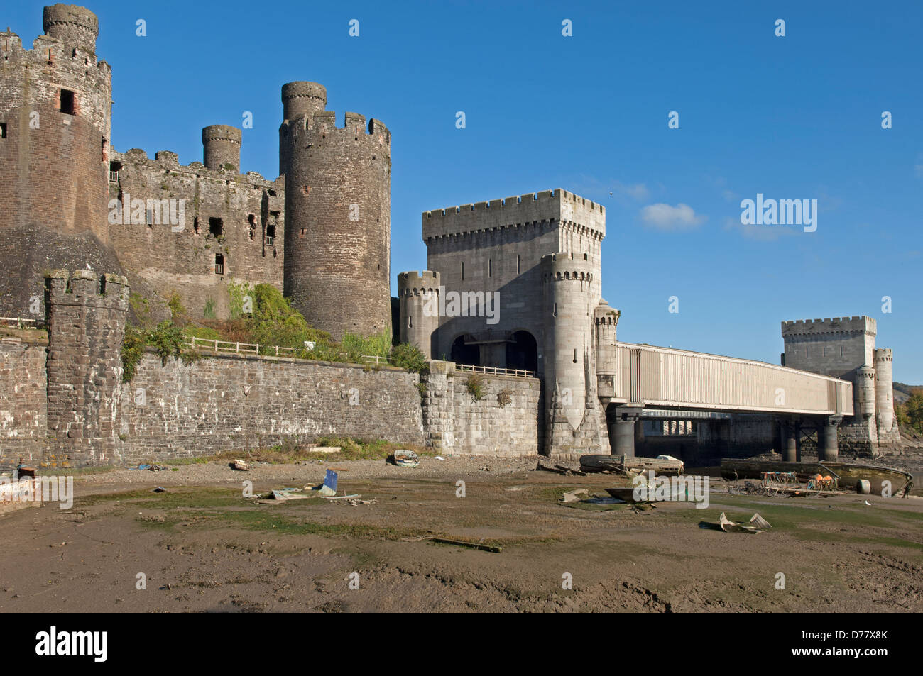 Conwy Castle Railway Bridge River High Resolution Stock Photography and ...