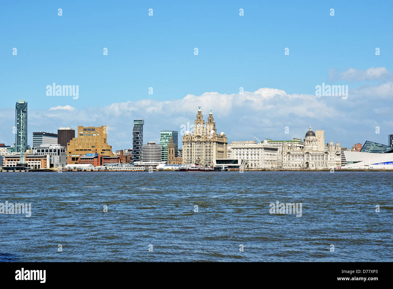 City of liverpool from the river mersey High Resolution Stock ...