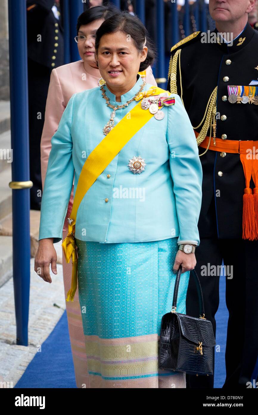 Amsterdam, The Netherlands, 30 April 2013. Thailand's Crown Princess Sirindhorn leaves the ...