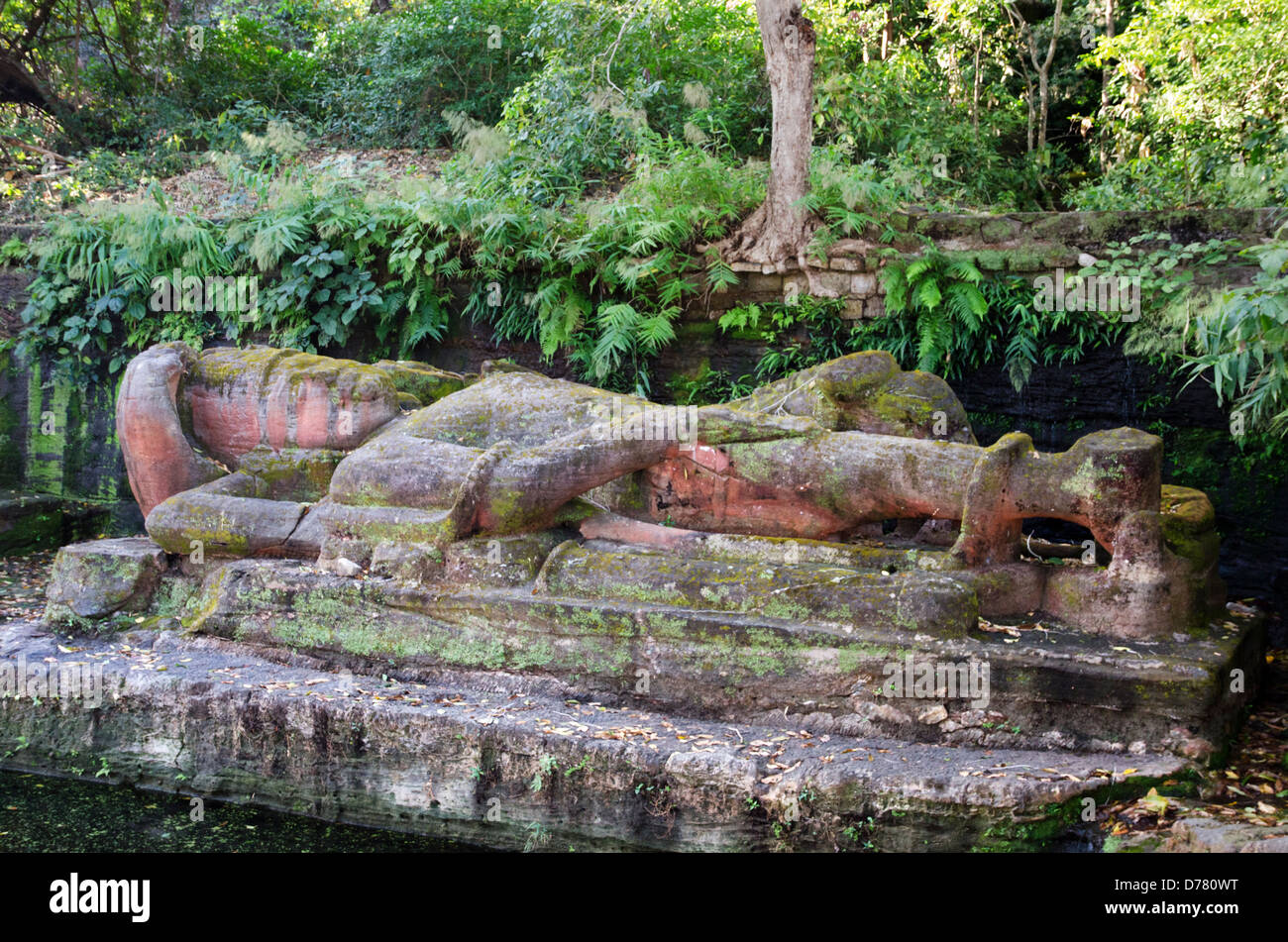 lord vishnu,hindu,statue,sandstone,charanganga,stream,water source ...