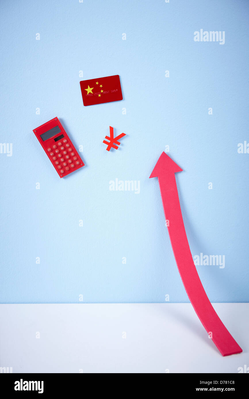 Red icons representing China Stock Photo - Alamy
