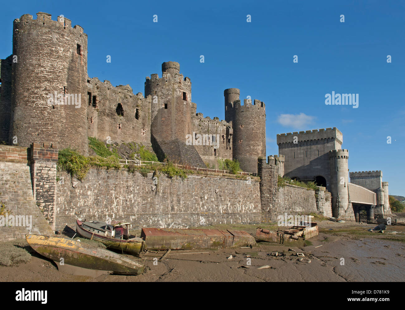 Conwy Castle Railway Bridge River High Resolution Stock Photography and ...