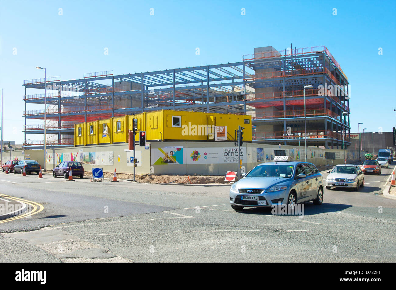Construction work being carried out on the new business and retail ...