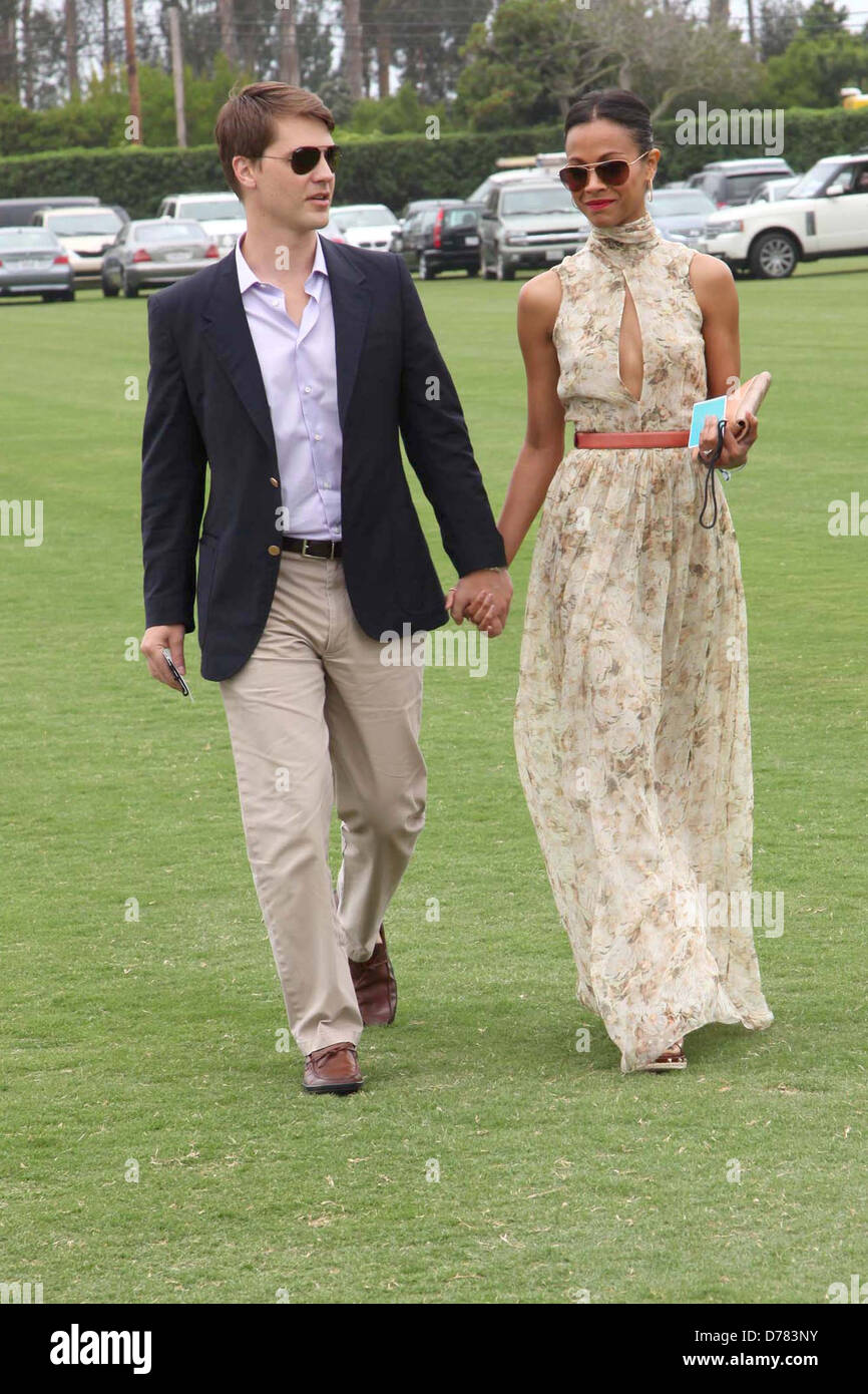 Keith Britton, Zoe Saldana The Foundation Polo Challenge held at the ...