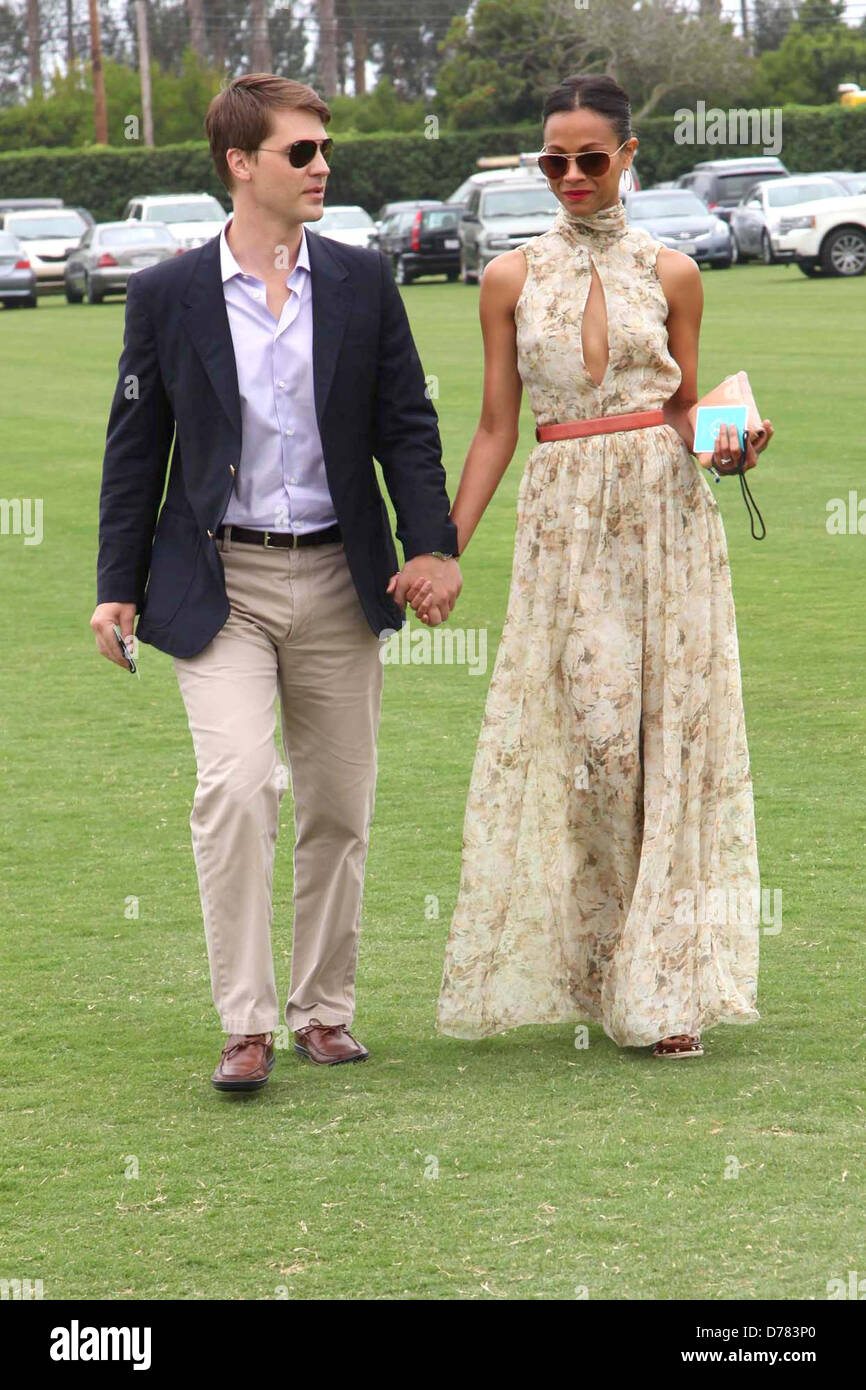 Keith Britton, Zoe Saldana The Foundation Polo Challenge held at the ...